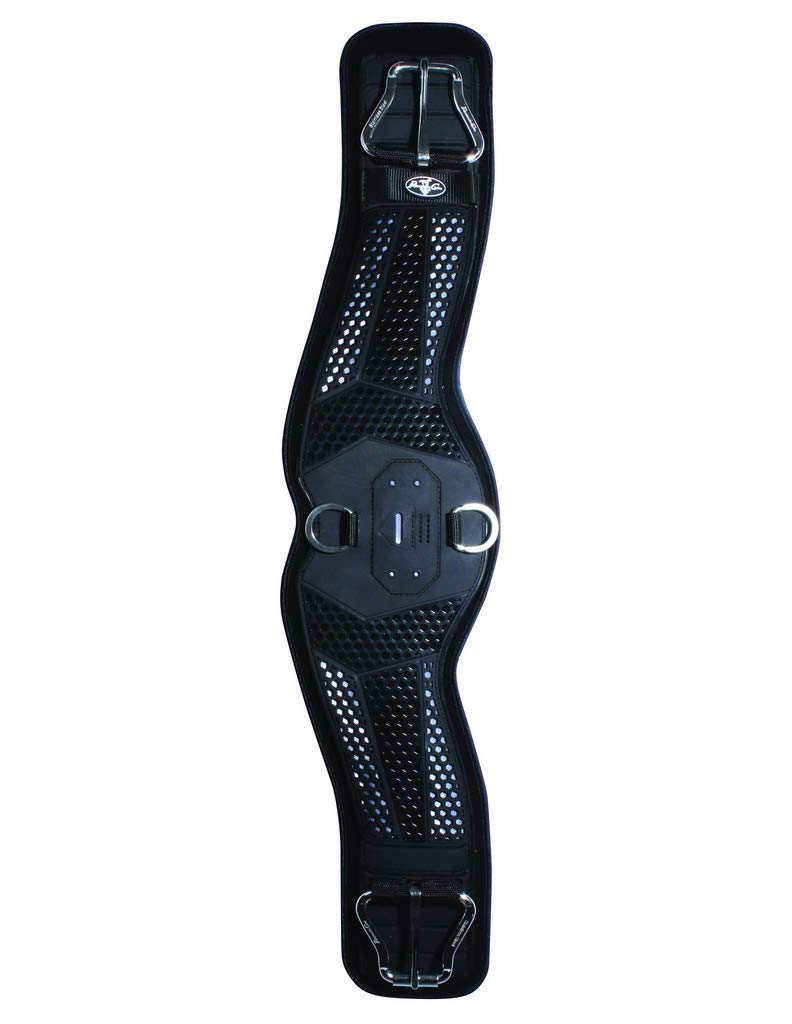 Professional's Choice Contoured Cinch for Horses | Durable, Breathable & Adjustable Girth with VenTECH Neoprene Lining | Available in 6 Sizes & 2 Colors | 30" Black