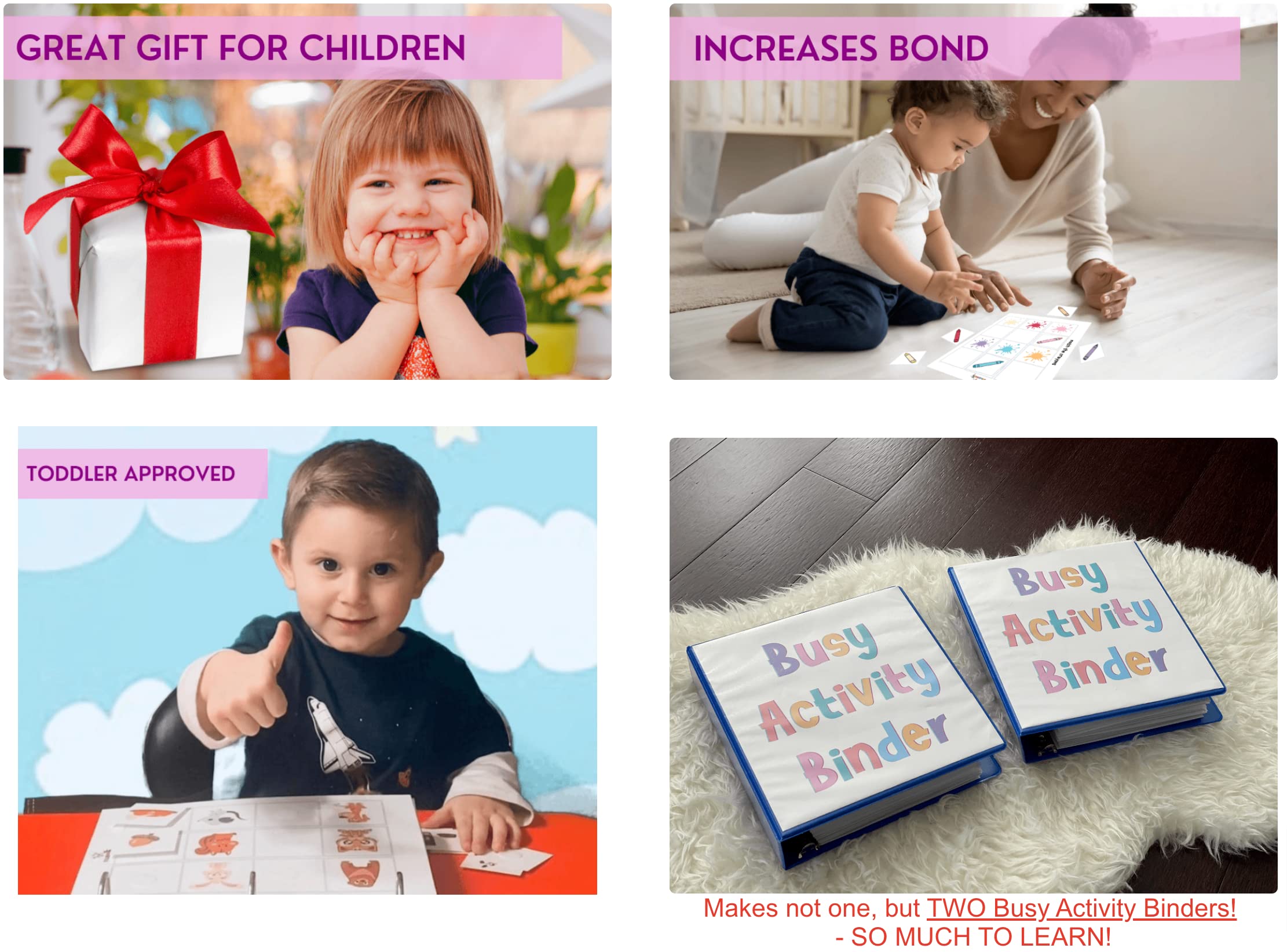 Yelicious Busy Activity Binder with 100 Activity Pages β Ultimate Busy Book Preschool Learning Resource Kit - Great Gift for 3+ Educational Games for Early Learning & Development, Montessori Inspired