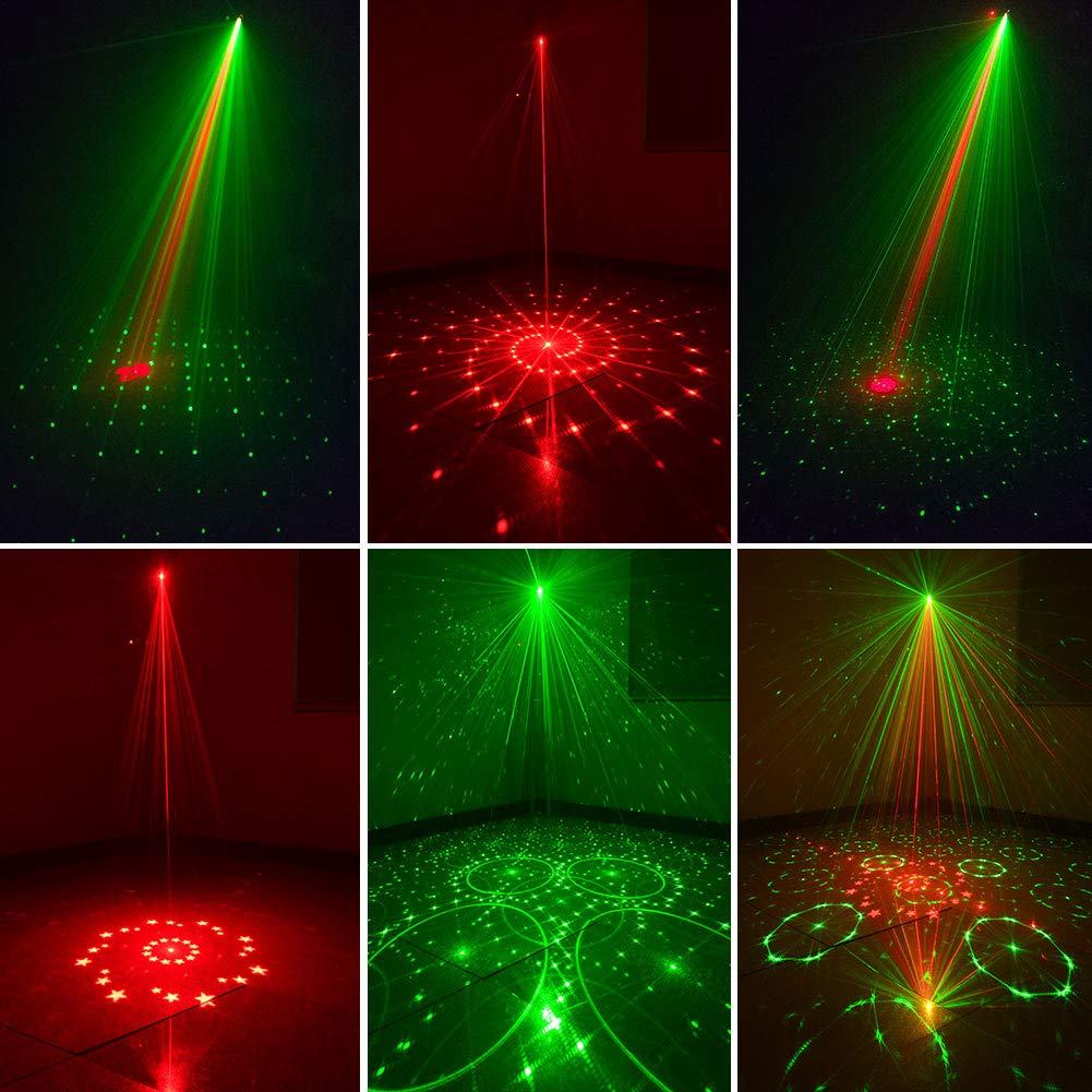 U`King DJ Disco Party Lights 3 Lens RGB Stage Lighting Strobe Light by Remote and Sound Activated Control for Parties Birthday Wedding Room KTV Bar Live Show