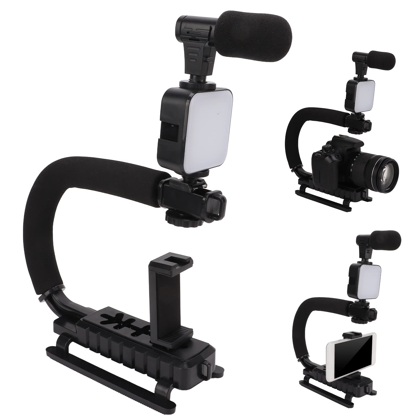U Shape Camera Stabilizer, 1/4 inch Thread Handheld Camera Stabilizer Hot Shoe Interface for Outdoor for Shooting