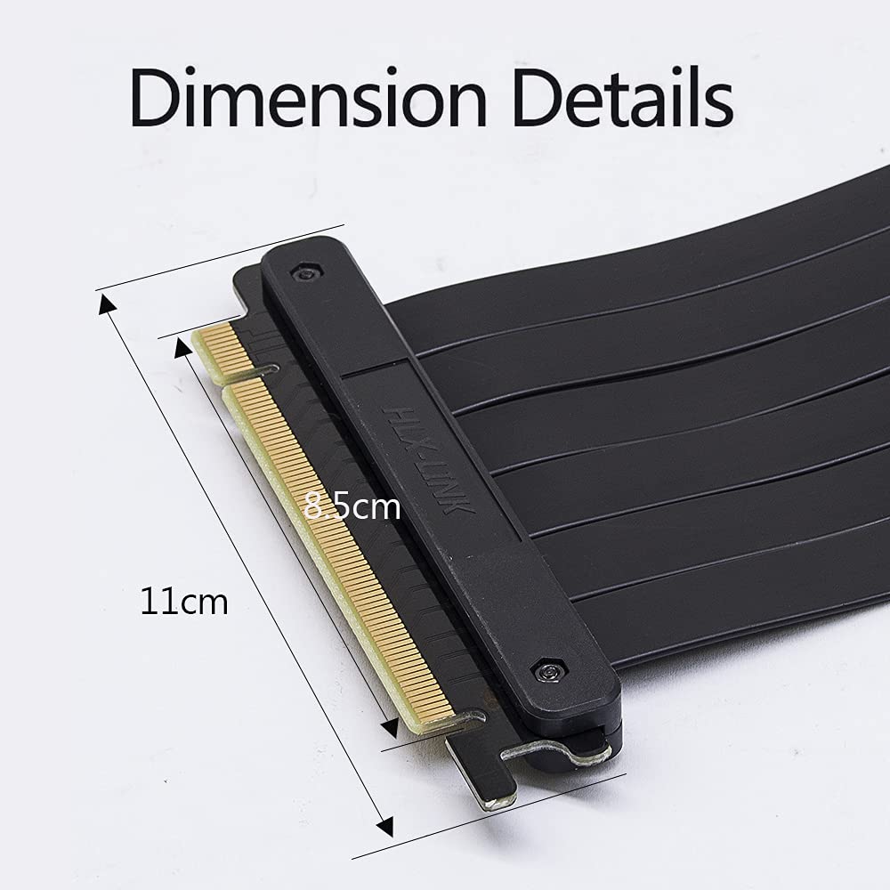 QINGSEA Q High Speed PCI Express Riser Card PCI-E 3.0 x 16 Riser Card Extender Ribbon Flexible Extension Cable 90 Degree for Computer Graphic Cards (30CM)
