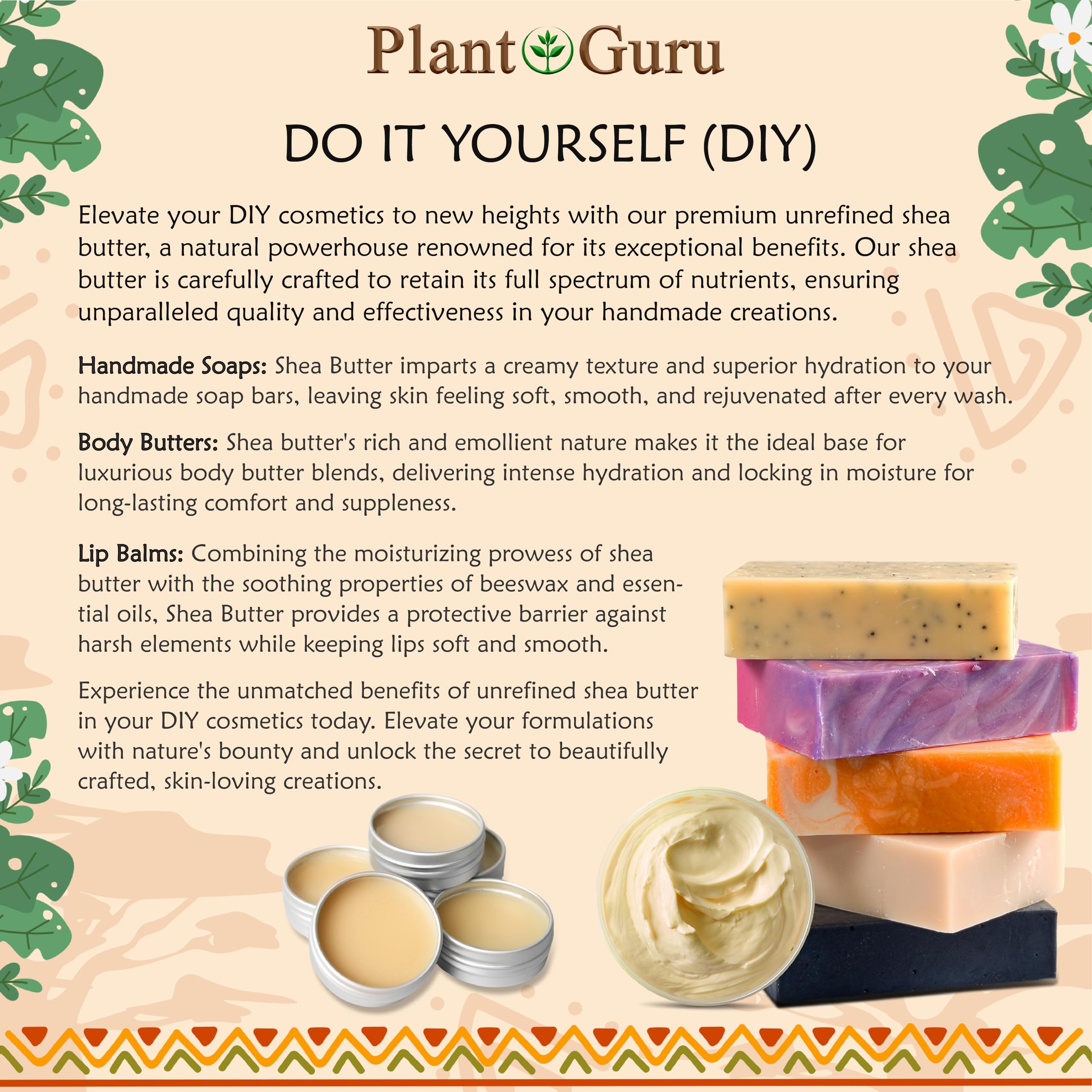 Raw African Shea Butter 16 oz. 100% Pure Natural Unrefined YELLOW - Ideal Moisturizer For Dry Skin, Body, Face And Hair Growth. Great For DIY Soap and Lip Balm Making.