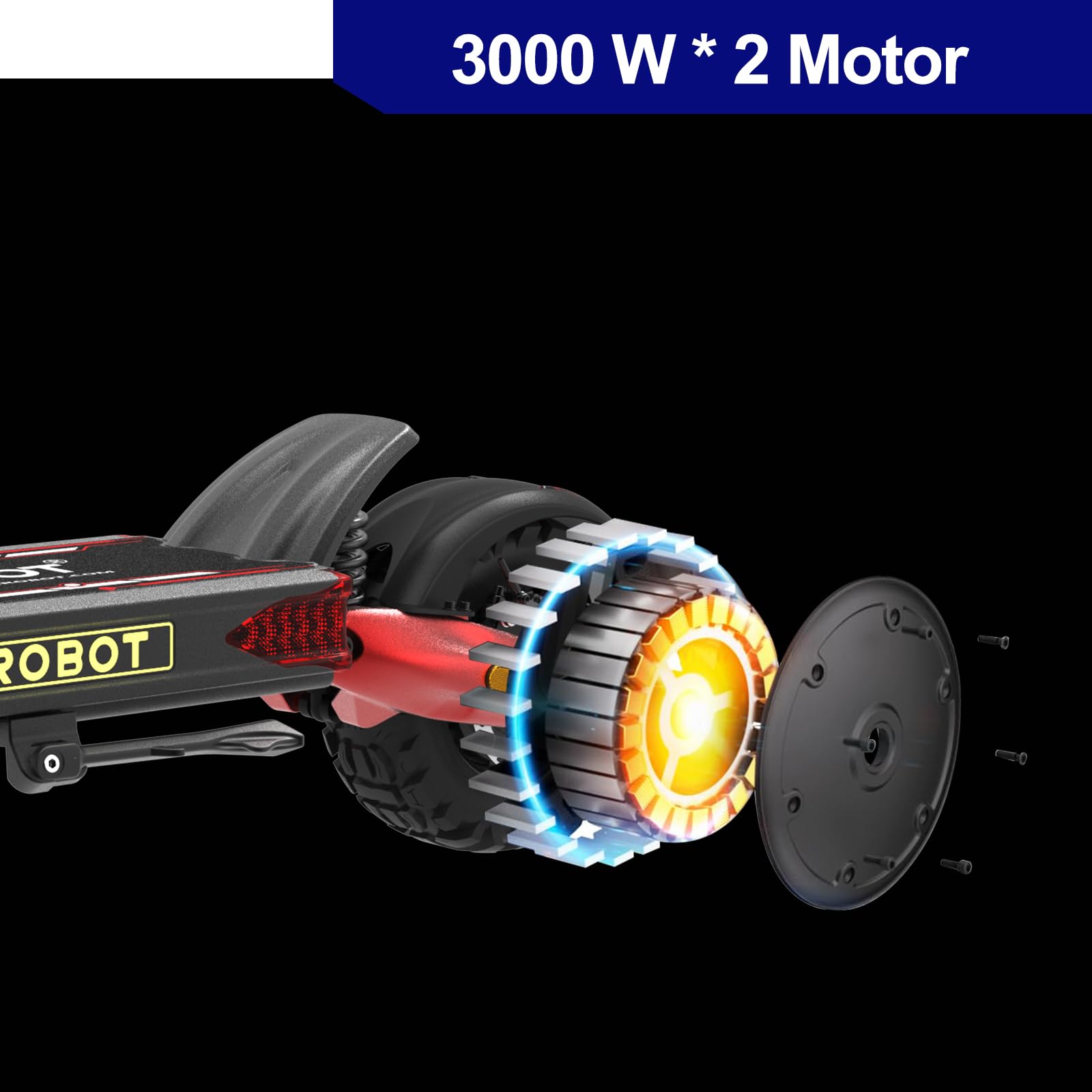 NANROBOT LS7+ Scooter Electric for Adults, 3000W*2 Motor 11" Pneumatic Tires Up to 81 Miles & 74.5MPH Quick-Release Folding, Electric Scooter Adults Dual Braking System