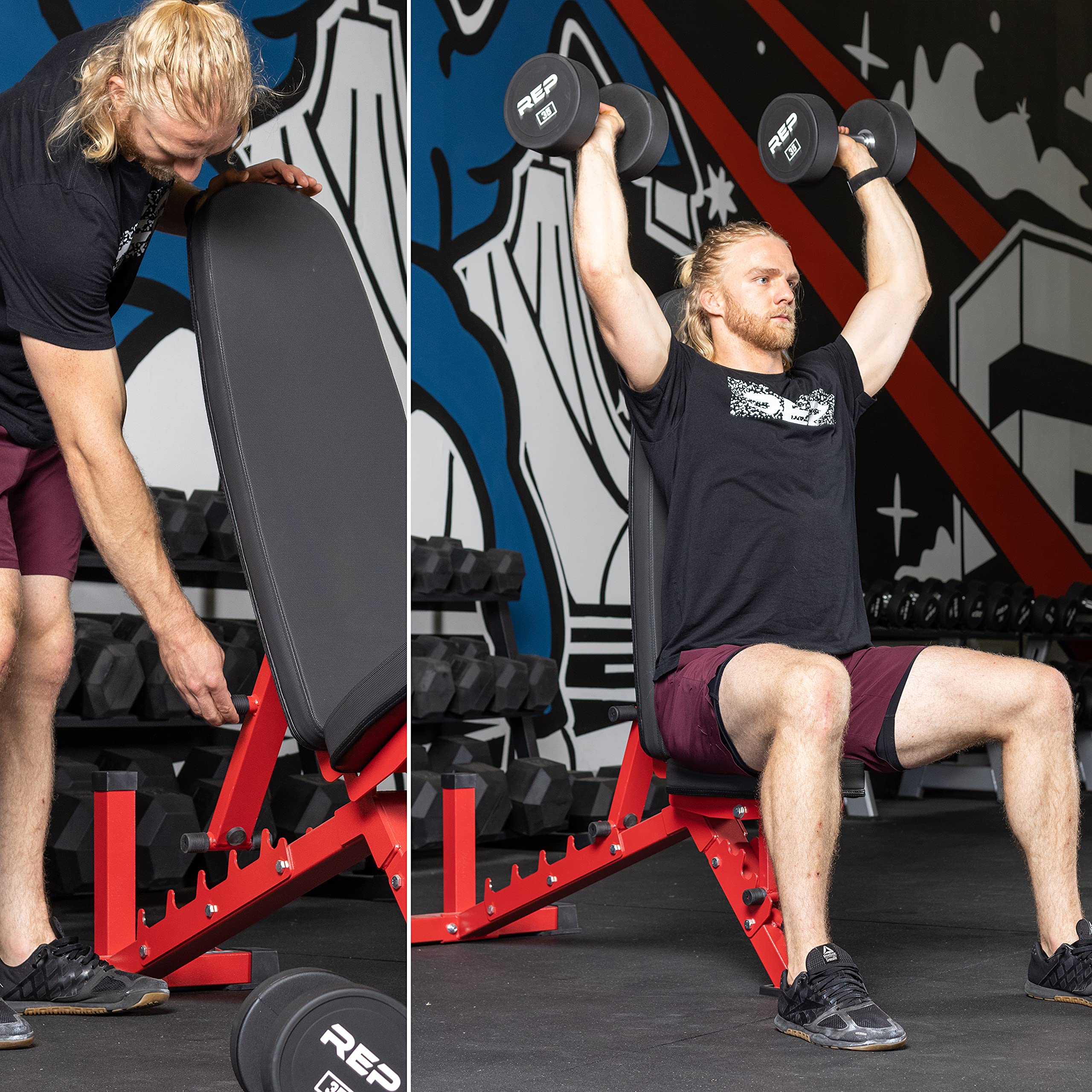 Rep Adjustable Bench, AB-3100 V3 (Red)