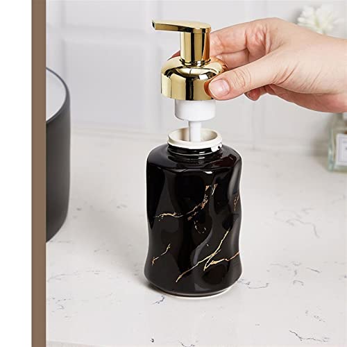 Soap Dispenser Bathroom 320ML Foam Press Bottle Bathroom Shampoo Separate Bottle Facial Mousse Foaming Bottle Kitchen Soap Dispenser (Color : Black)