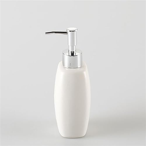 Soap Dispenser Creative Embossed Soap Dispenser for Bathroom Kitchen Farmhouse Ceramic Soap Pump White Soap Bottle for Lotion Massage Essential Oil Soap Pump Bottles