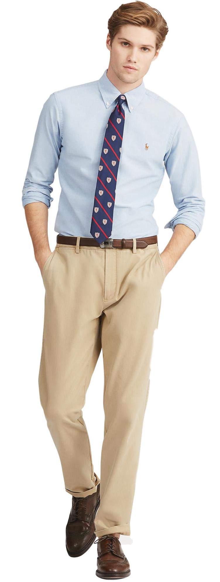 Ralph Lauren Men Solid Sport Oxford Shirt (XXL, BasicBlue)
