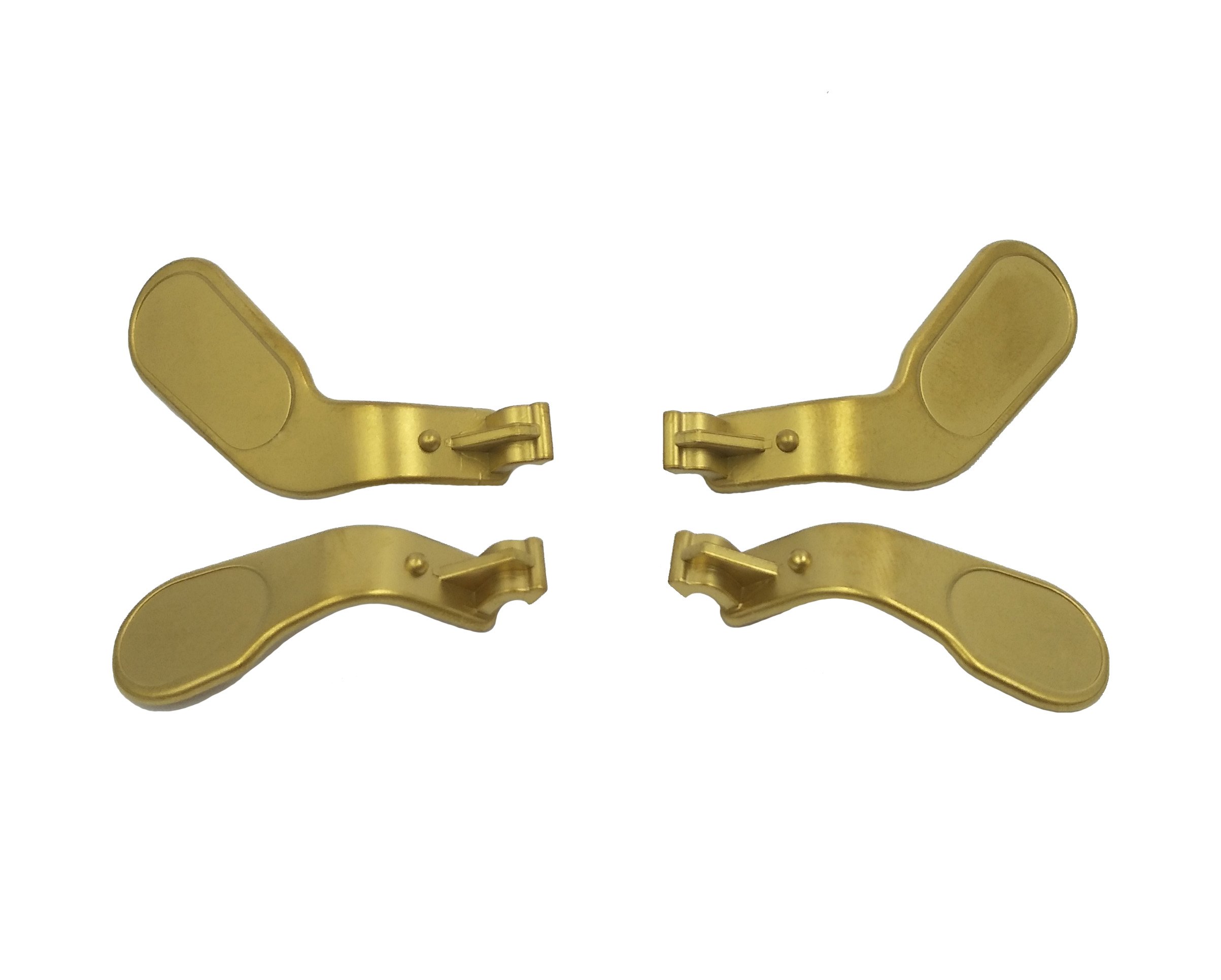 Replacement Parts for Xbox One Elite Controller Series 2, Accessory Kits 12 Pieces Metal Thumbsticks Includes 6 Magnetic Swap Joysticks, Metal 4 Paddles & 2 Dpads with T8 Tool - Metal Gold
