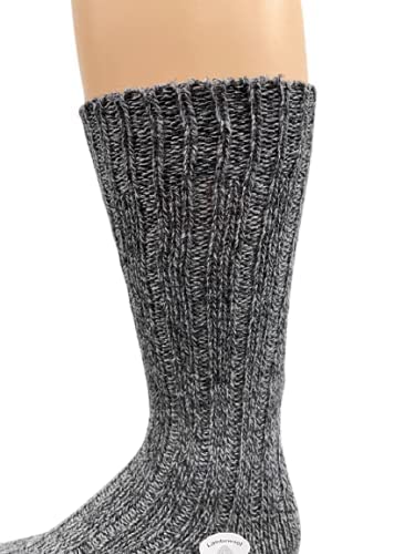 Sierra Socks Thick Hiking Wool Socks, Gift for Father (Charcoal, Large)