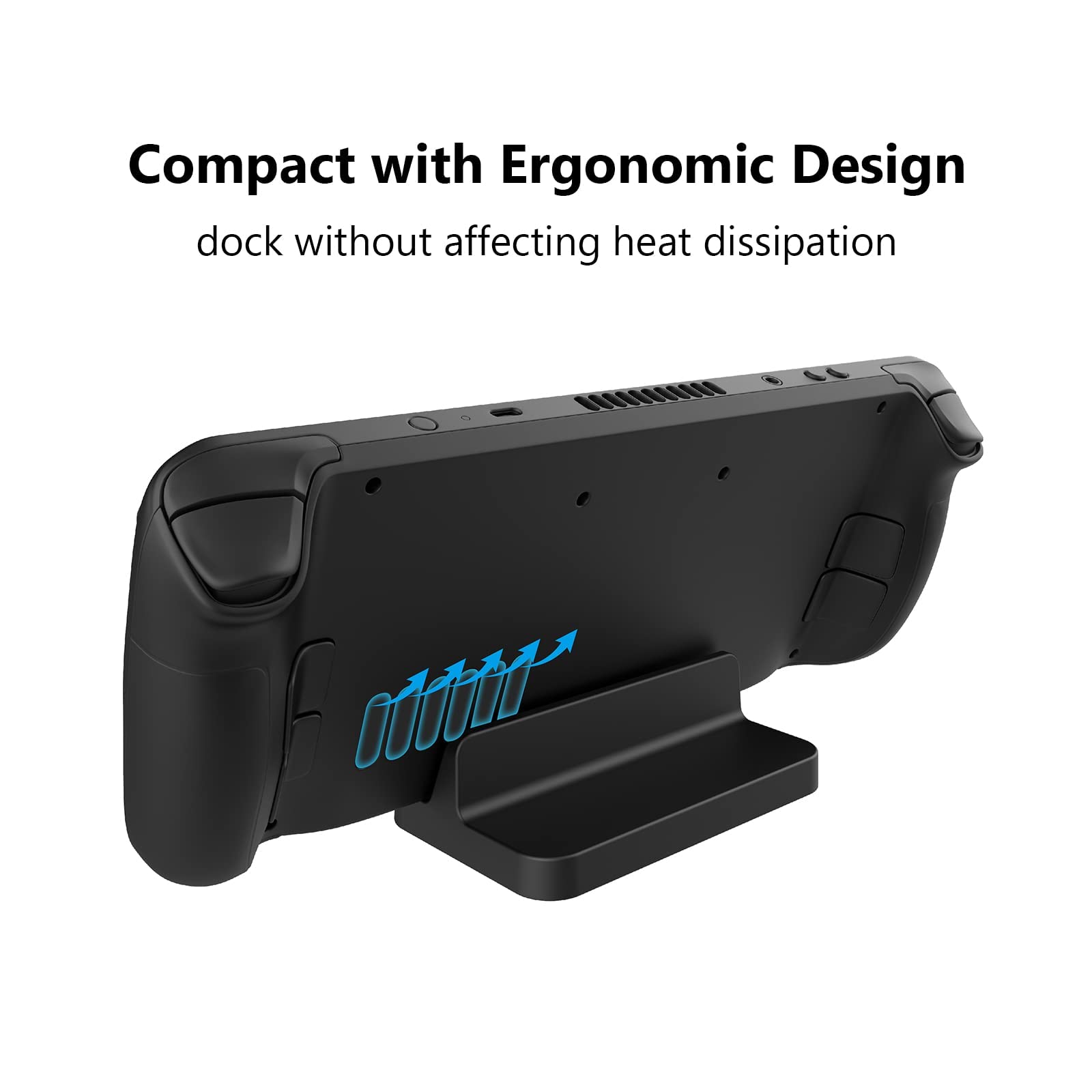 YIGORN Stand Dock for Valve Steam Deck,Steam Deck Accessories,Holder Base Station with Anti-Slip Silicone Pad for Steam Deck/Switch/Pad/Phone