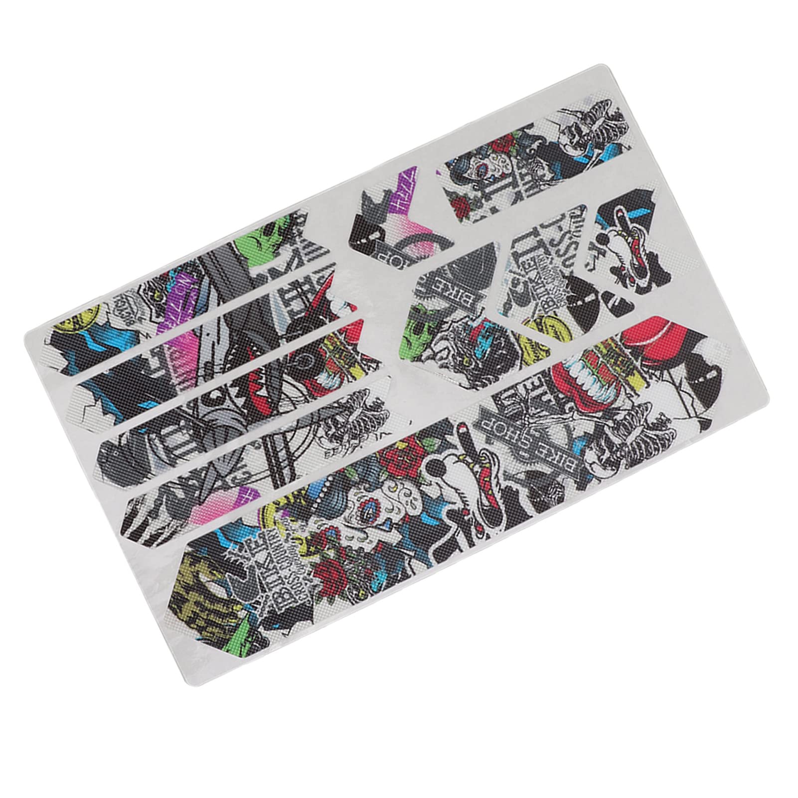 SPYMINNPOO Bike Frame Sticker, Bike Frame Protective Stickers 3D Bicycle Frame Guard Tape Decorative Film for Mountain Road Bikes(Graffiti Frame) Riding