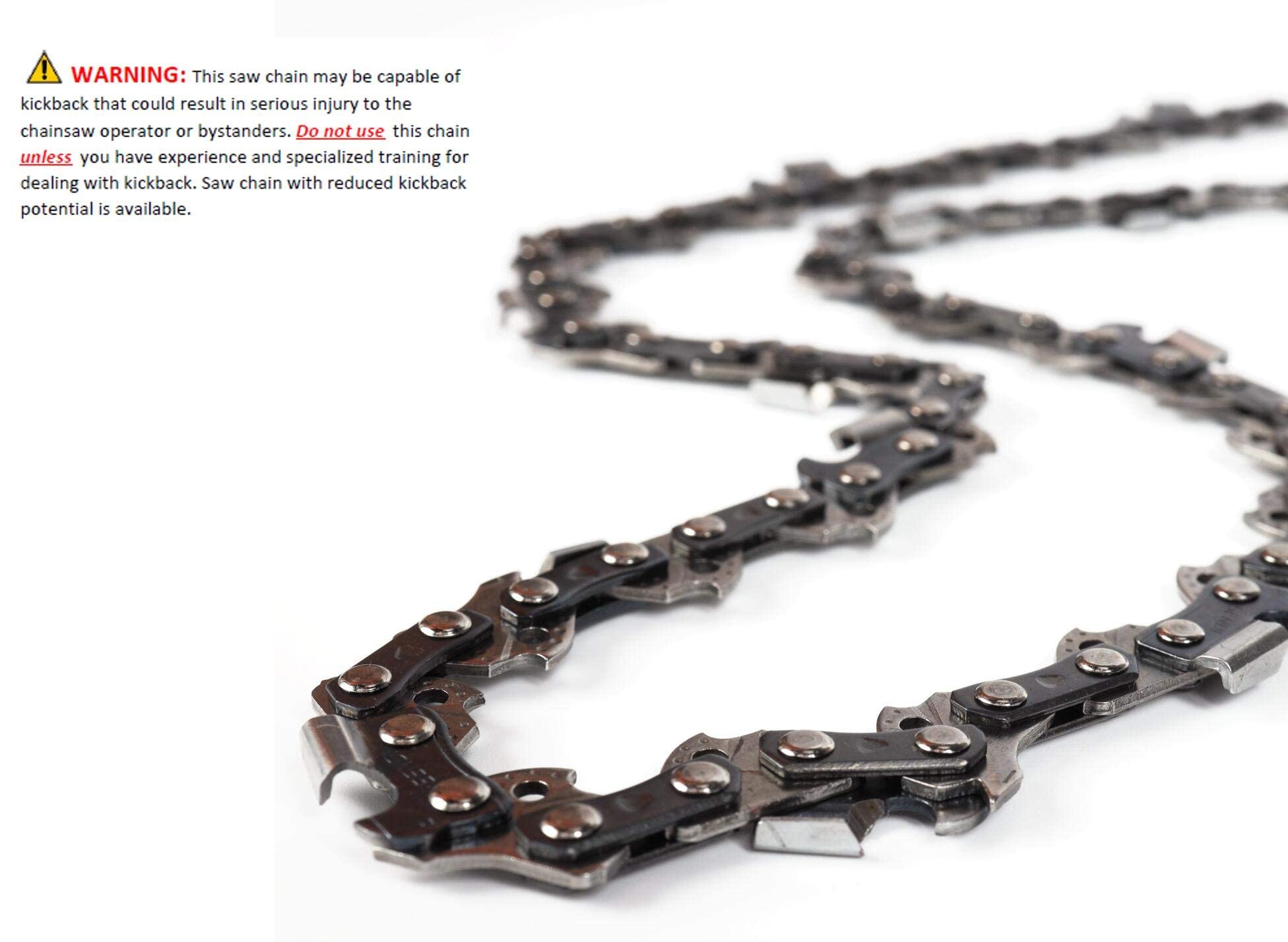 Reliable Replacement SC-S52 14-Inch Semi Chisel Saw Chain, Pitch: 3/8", gauge: .050", drive link count: 52, Compatible for Craftsman Homelite Poulan Remington Ryobi Echo and more