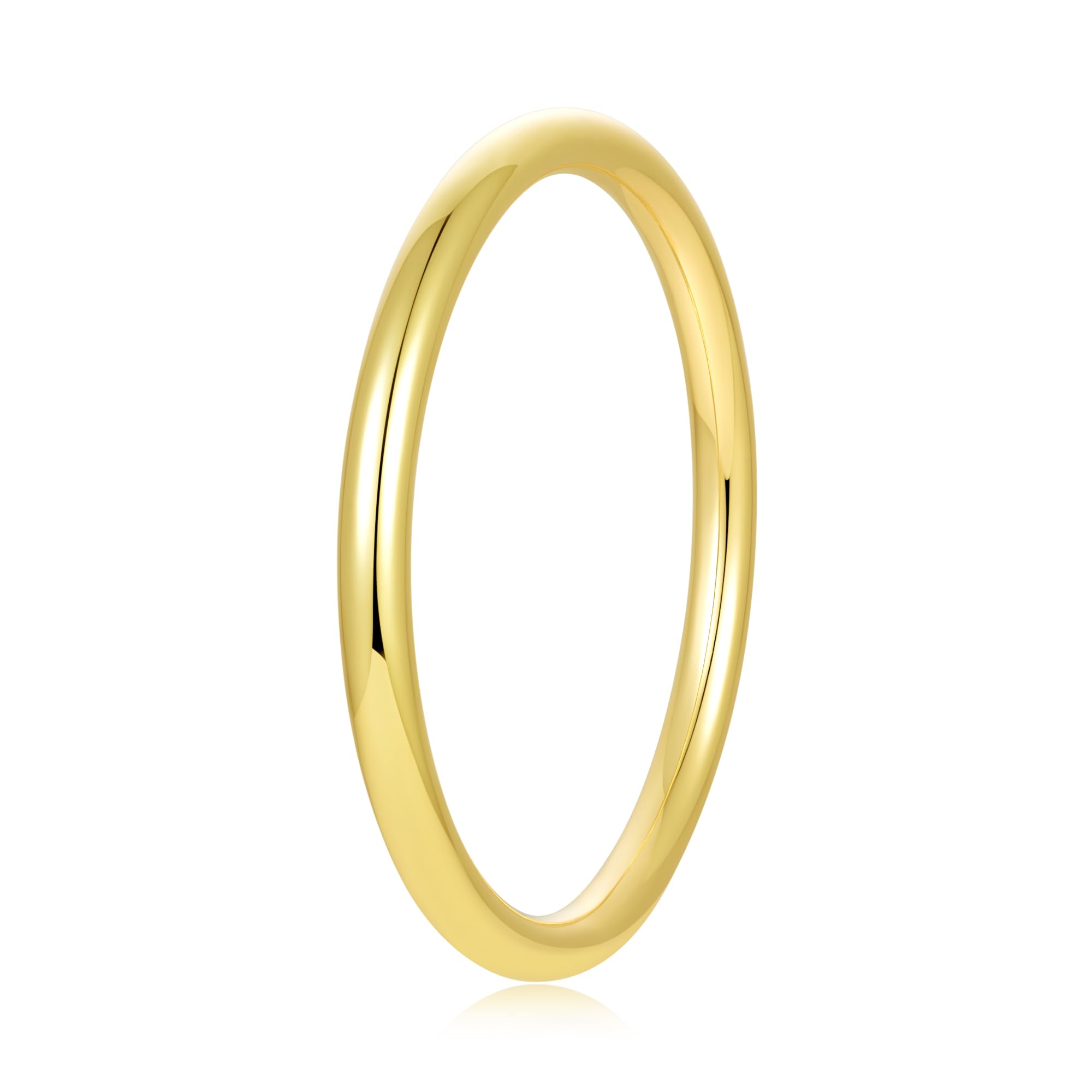 Women's Bangle Gold Cuff Bracelet Set, Stackable Dainty Simple 14K Gold Circle Chunky Bracelets Wrist Cuff Wrap Bracelet Minimalist Polished Finish Cuff Circle Bangle for Women