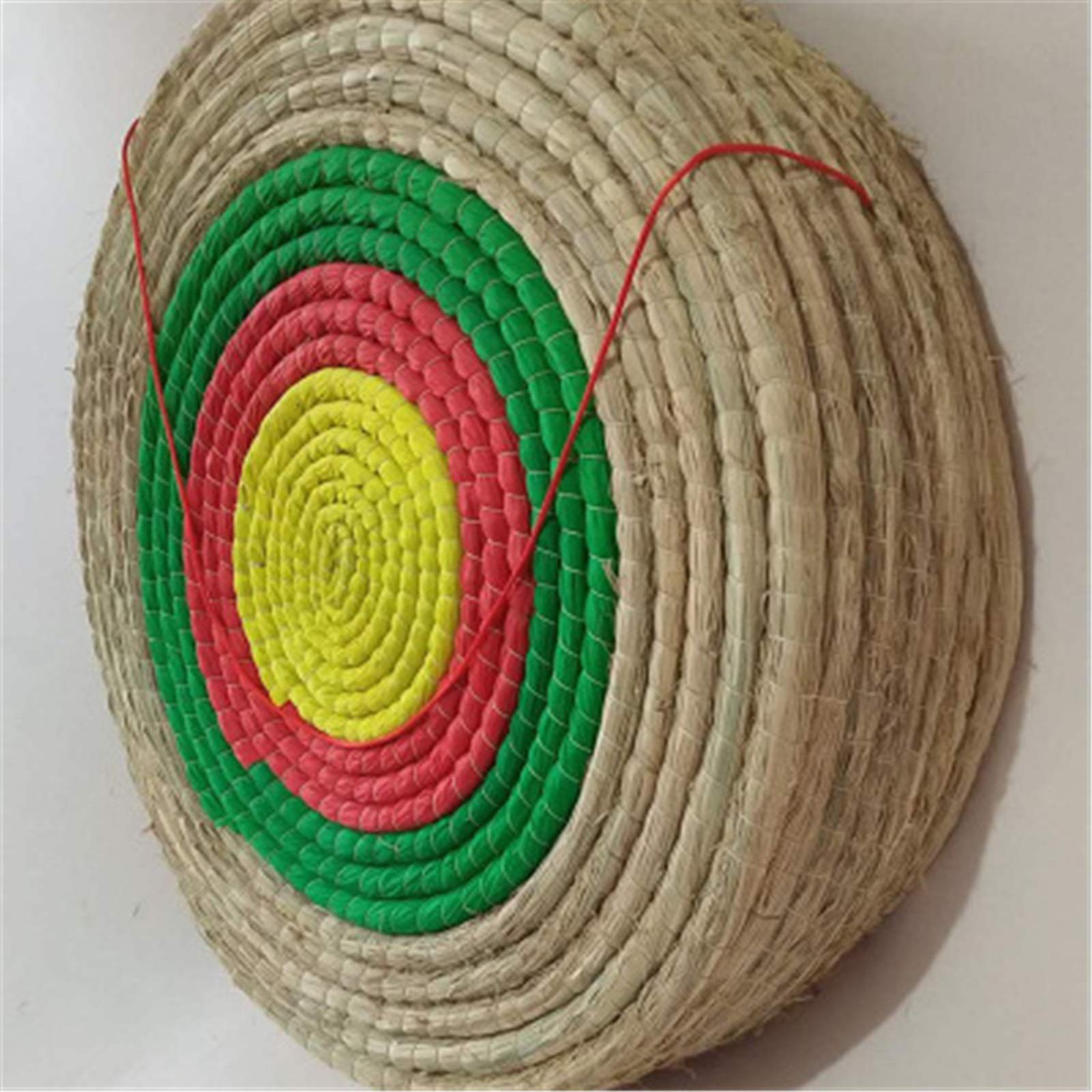 Teerwere Round Archery Target Solid Straw Arrows Target for Shooting Practice (Color : Coloured, Size : 60x60x11cm)