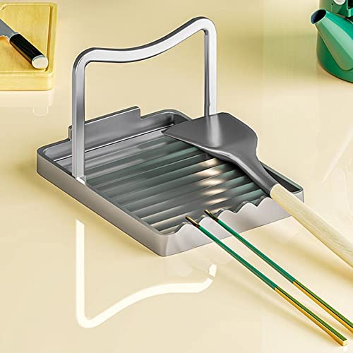 SEYFI Space Aluminum Pot Lid Rack, Kitchenware Dividers Holder, Kitchen Countertop Cutting Board Stand, Spoon Rest, for Bakeware, Serving Trays