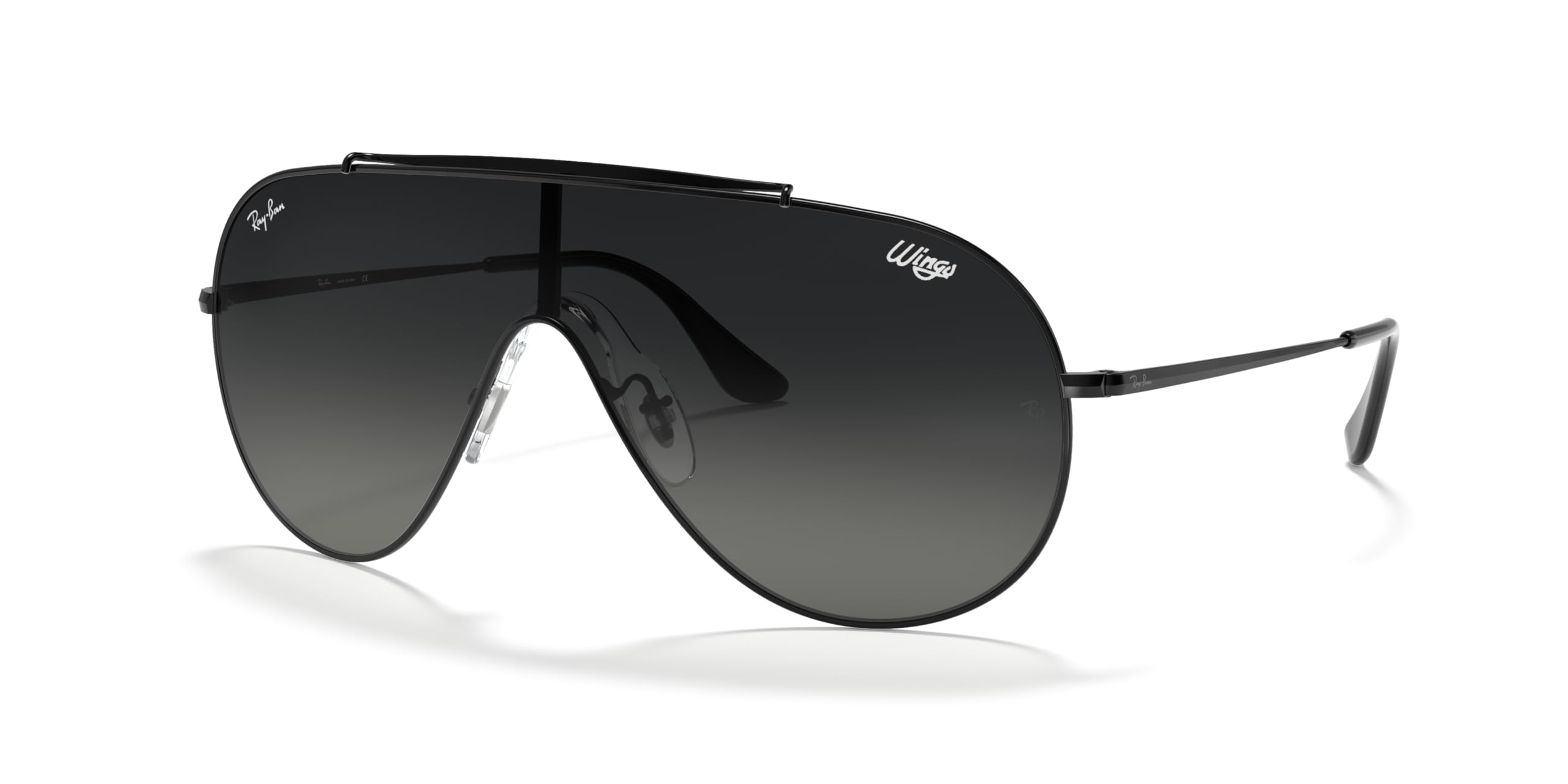 Ray-Ban RB3597 Wings Shield Sunglasses, Legend Gold/Pink, 33 mm