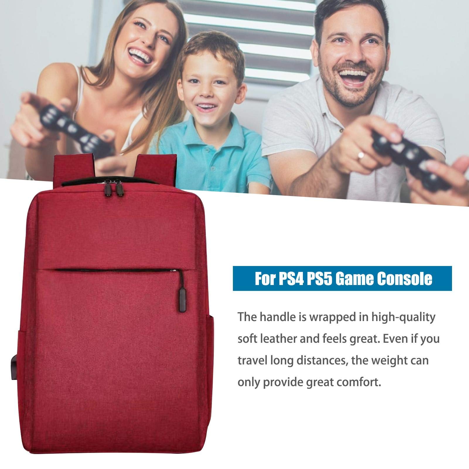 Travel Laptop Backpack for PS5 Adjustable Travel Carry Case Waterproof Carrying Backpacks Protective Storage Bag - Portable Oxford Handbag for PS5 Game Console