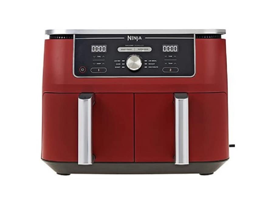 Ninja DZ401 Foodi 6-in-1 10-qt. XL 2-Basket Air Fryer with DualZone Technology, Cinnamon (Renewed)