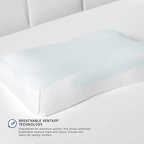 SensorPEDIC GelMax Cooling Luxury Memory Foam Bed Pillow, 1 Count (Pack of 1), White