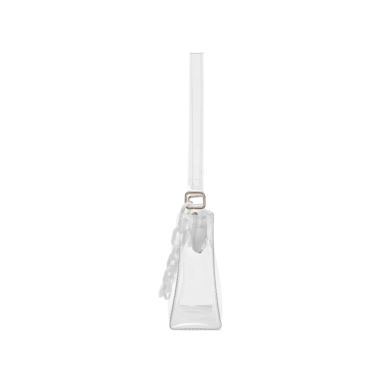 YUWITA Clear Purse for Women Stadium Approved Cute Small See Through Plastic Shoulder Bag Game Day Concert Handbags
