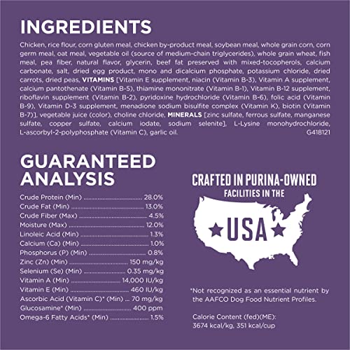 Purina ONE High Protein Dry Senior Dog Food Plus Vibrant Maturity Adult 7 Plus Formula - 31.1 lb. Bag