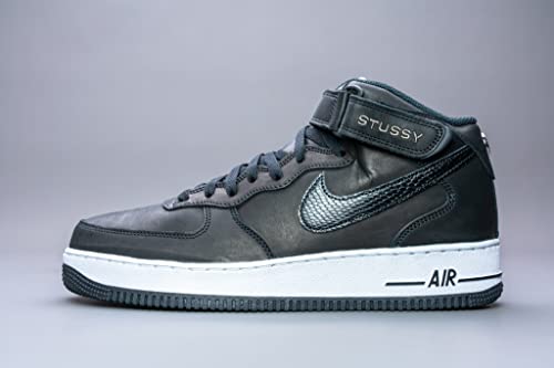 Nike Men's Air Force 1 Mid shoe, Black/Black/White, 8.5