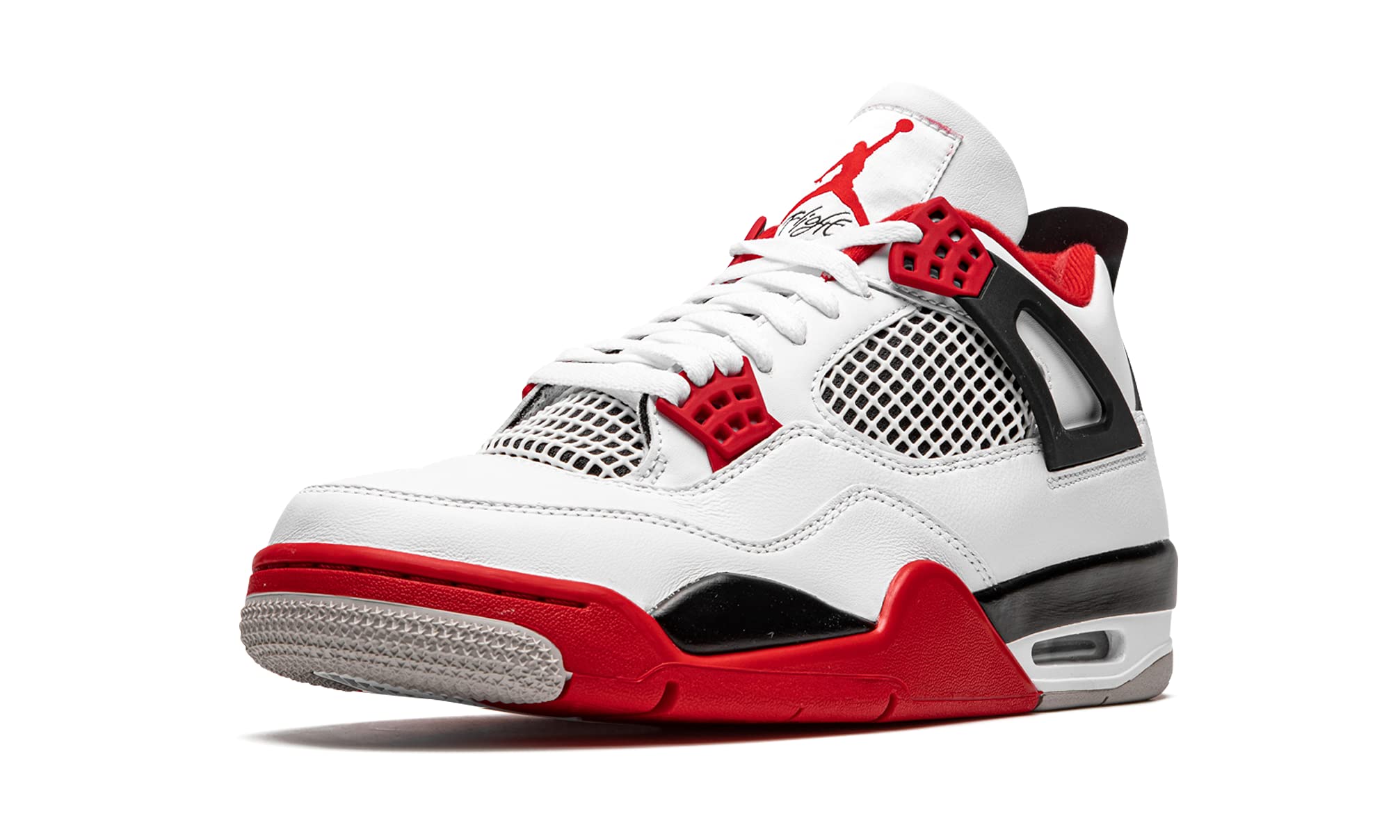 Nike Men's Air Jordan 4 Retro Fire Red 2020", White/Fire Red/Black/Tech Grey, 8.5
