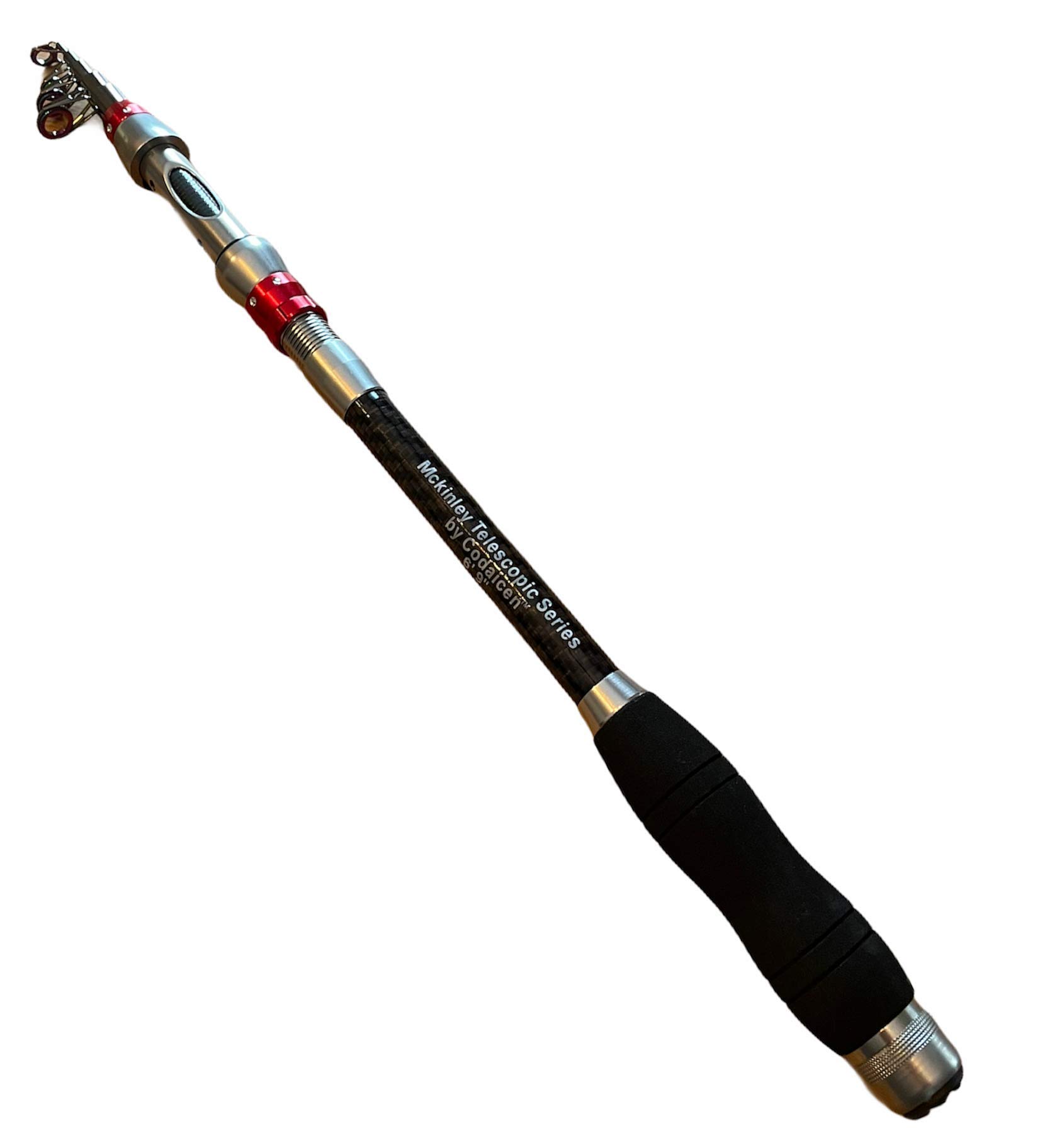 Telescopic Fishing Spinning Rod by Codaicen Fishing - Carbon Fiber Collapsible Spin Fishing Pole - Travel Rod for Freshwater Fishing Gear and Tackle 5'9"