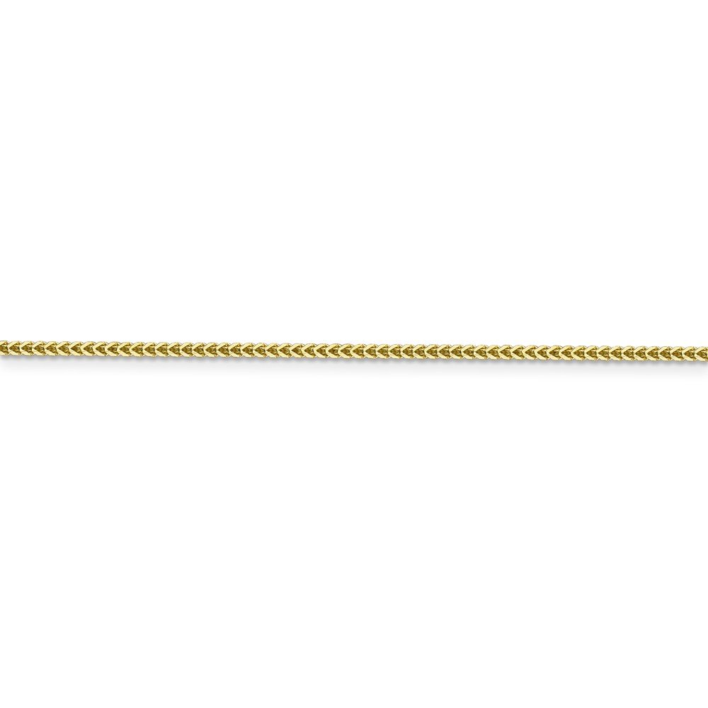 Solid 10k Yellow Gold 1.3mm Franco Bracelet - with Secure Lobster Lock Clasp 8"