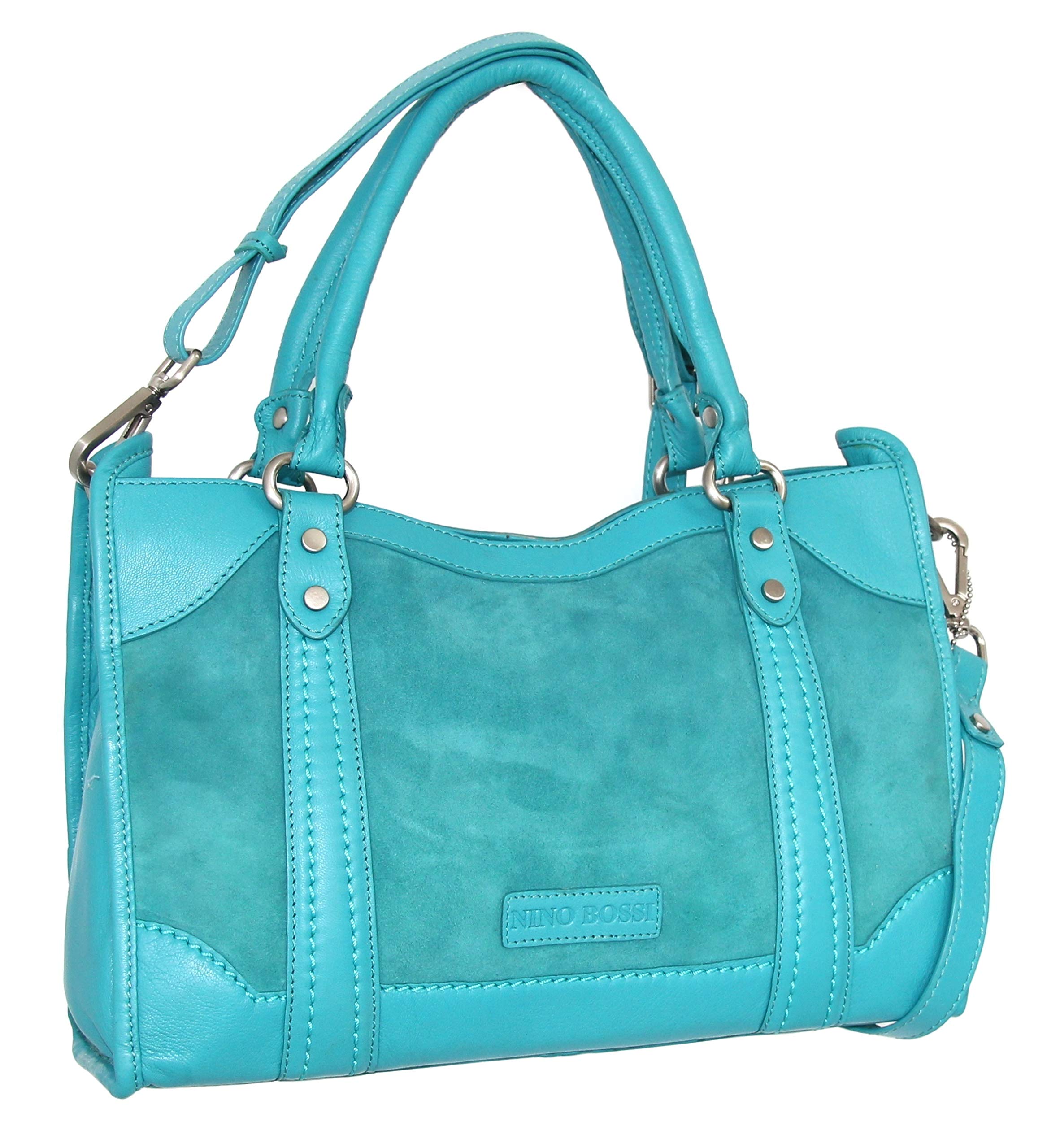 Super Sara Leather Satchel (Turquoise)