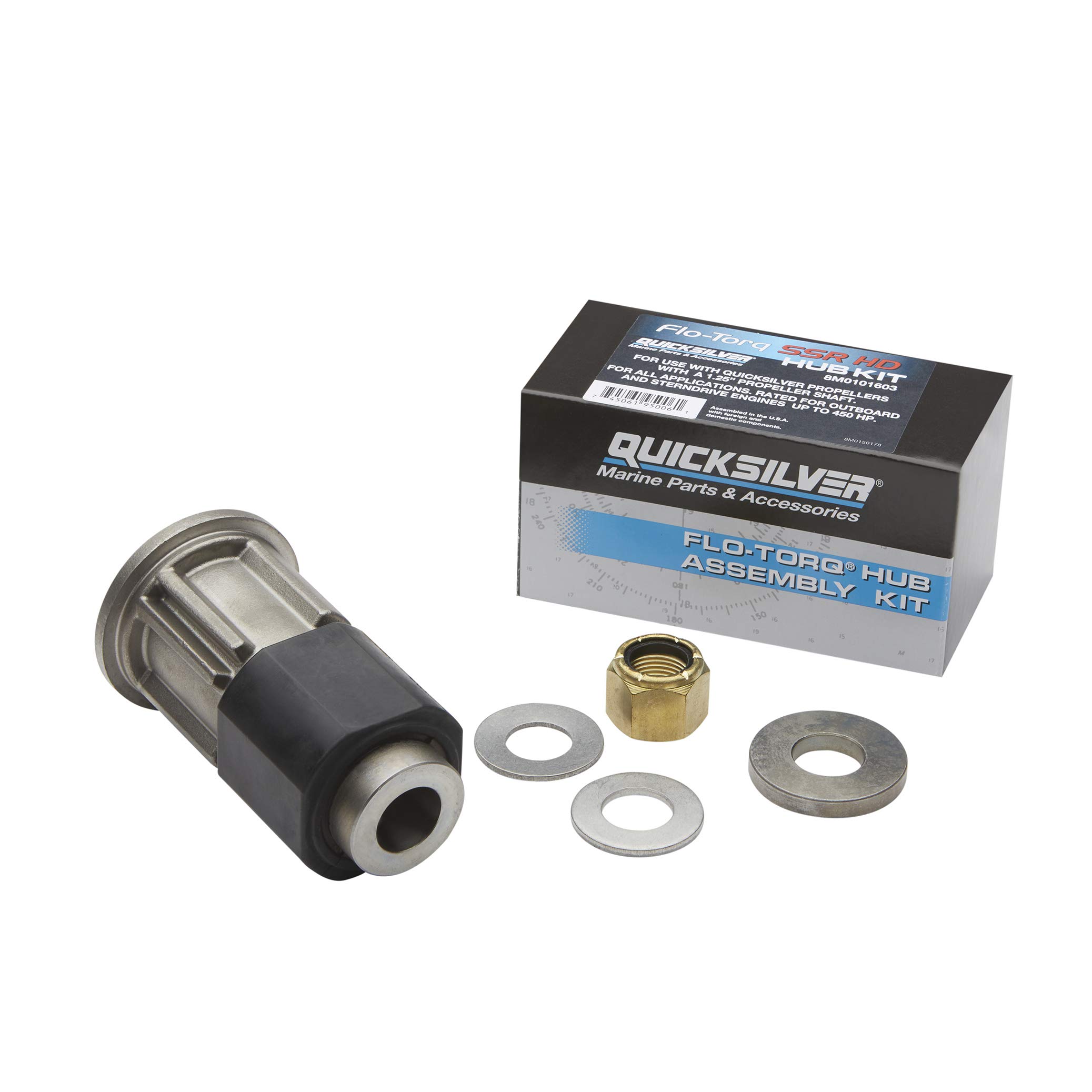 Quicksilver 8M0101603 Flo-Torq SSR HD Propeller Hub Kit Mercury 200-400 Hp 4-Stroke Outboards with 1.25" Prop Shaft