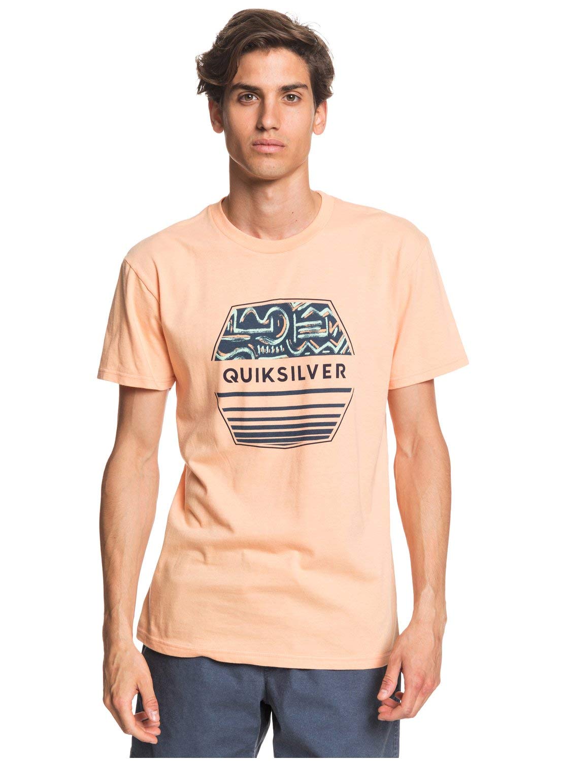 Quiksilver Men's Drift Away TEE, Coral Sands, S