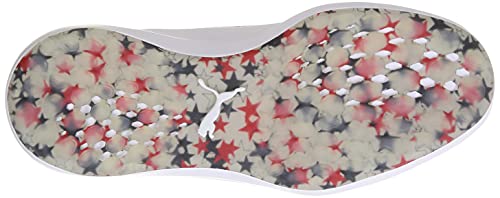Puma Men's 194878 Golf Shoe, White-Navy Blazer-HIGH Risk RED