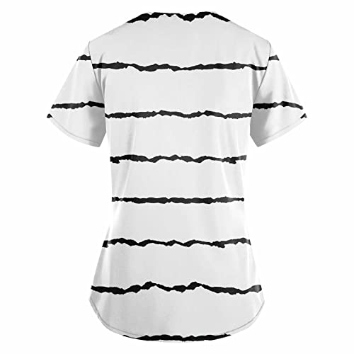 Women's Patterned Print Vintage T Shirt Loose T Shirt Soft Comfy Indoor Shirts Workout Tops Going Out Tops White