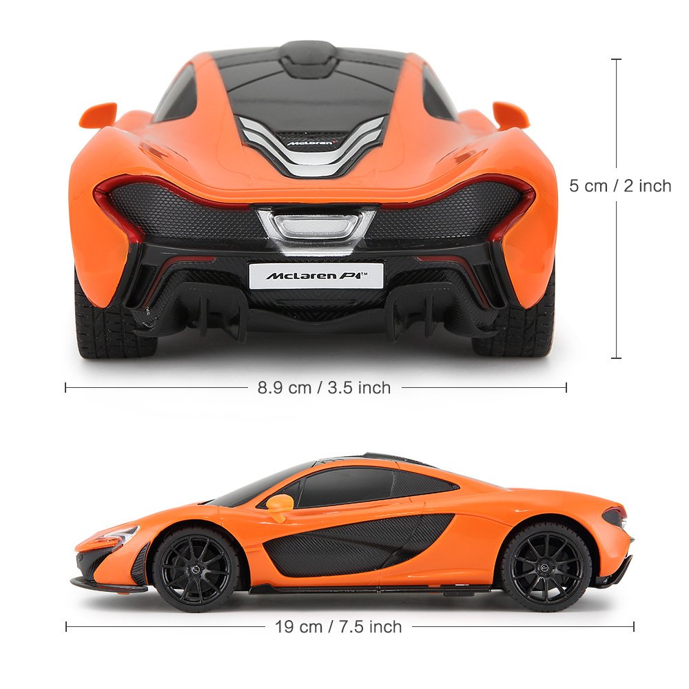 RASTAR RC Car | 1:24 Scale McLaren P1 Remote Control Toy Car, R/C Model Vehicle for Kids β Orange