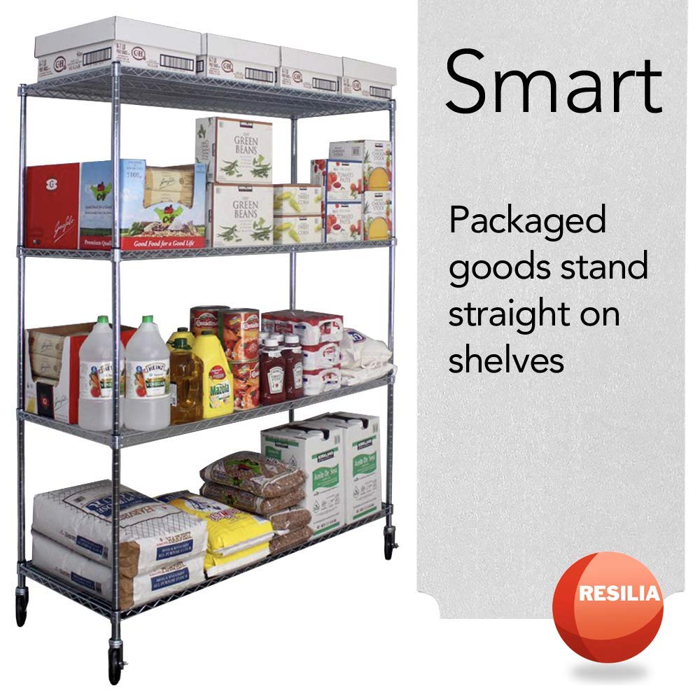 Resilia Shelf Liner Set for Wire Shelving Units β 5 Pack, 18 Inches x 36 Inches, Clear Vinyl, Heavy Duty, Made in The USA, for Kitchen, Bathroom, Garage Storage