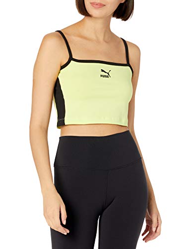 PUMA Women's Classics Bralette, Sunny Lime, M