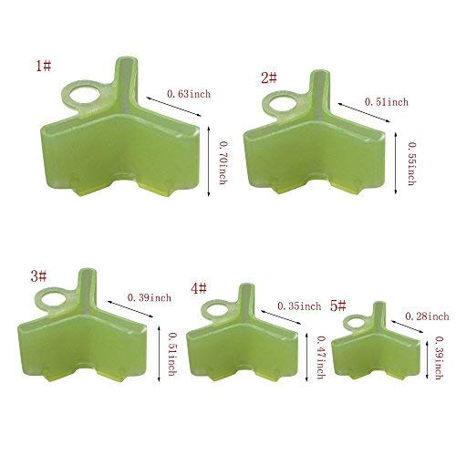 Towejo Fishing Hook caps Set Treble Hook Bonnets Covers in Different Sizes Fishing Tackle Accessories Kit (Yellow, 100pcs)