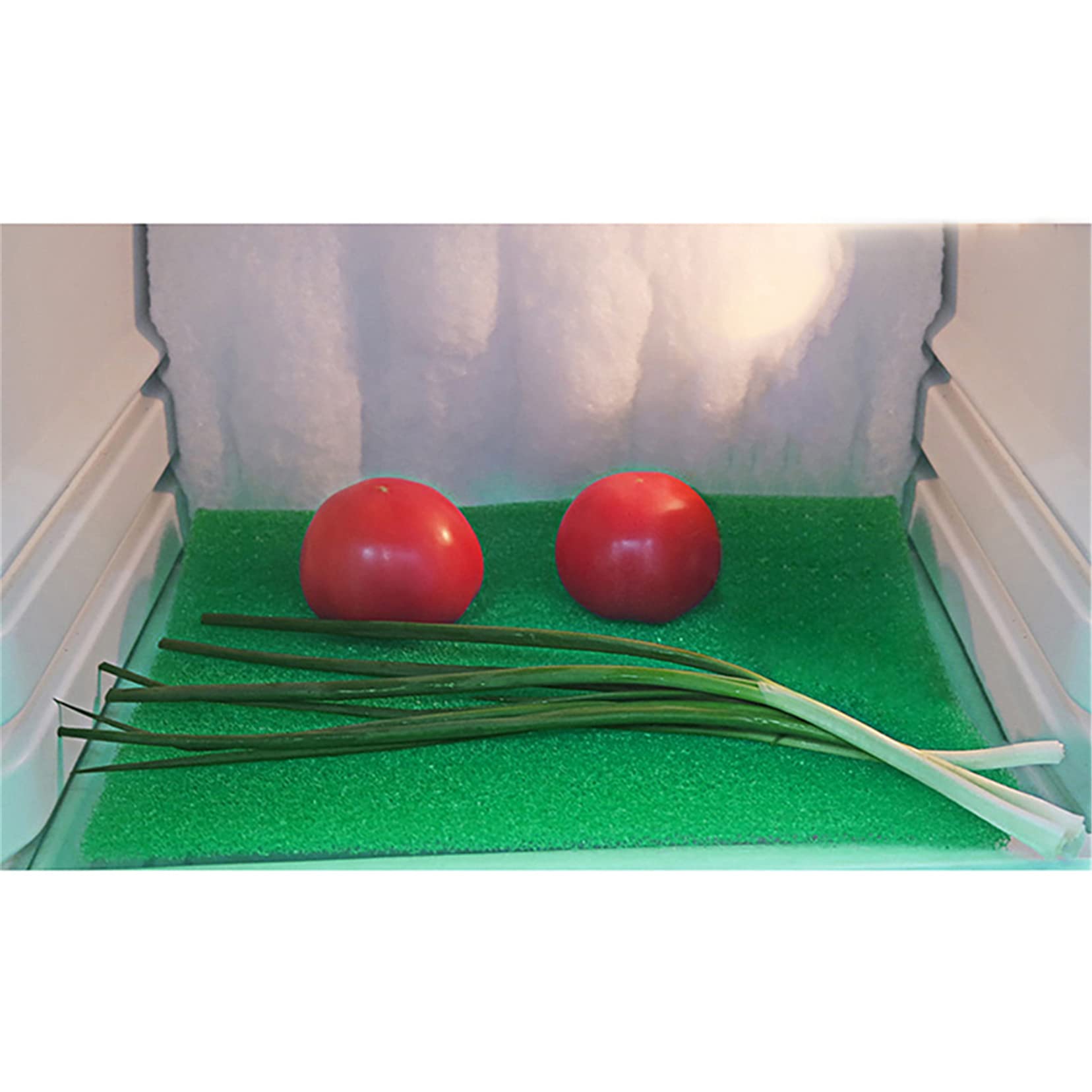 ShanLily Fruit & Veggie Life Extender Liner, Fridge Drawer Liners Washable, Refrigerator Liner Mats Reusable Crisper Keeps Produce Fresh Longer Air Circulating