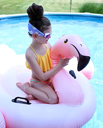 Splash Place SWIM GOGGLES with Fabric Strap - RAINBOW UNICORN | Fun, Fashionable, Comfortable - Adult & Kids Swim Goggles