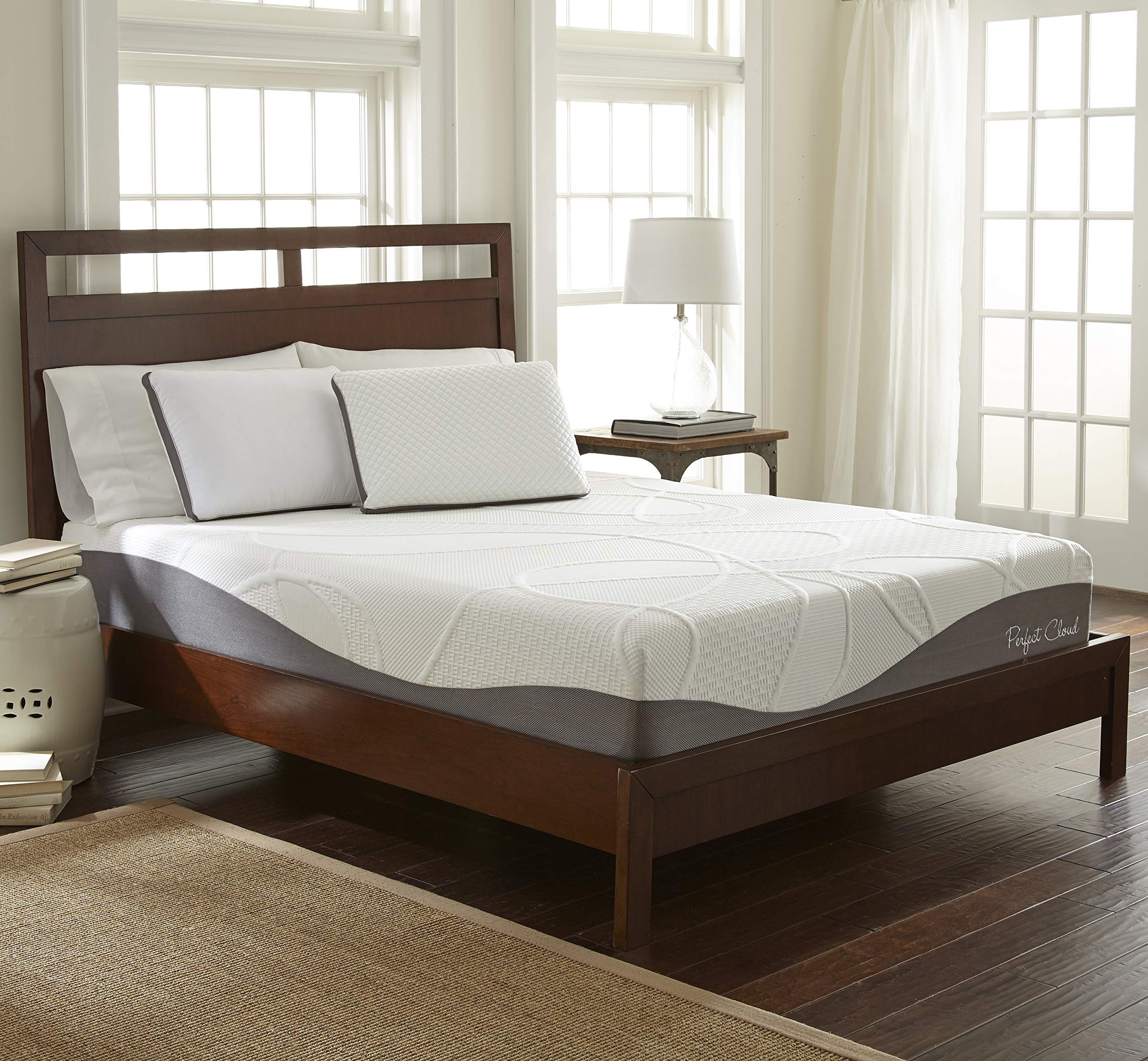 Perfect Cloud MADE in The USA Elegance Plush Gel-Infused 12-inch Memory Foam Mattress - Pressure Relieving - Bed-in-a-Box (Queen)