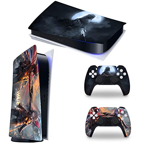 War world PS5 Standard Edition Whole Body Vinyl Skin Sticker Decal Cover for PlayStation 5 System Console and Controllers