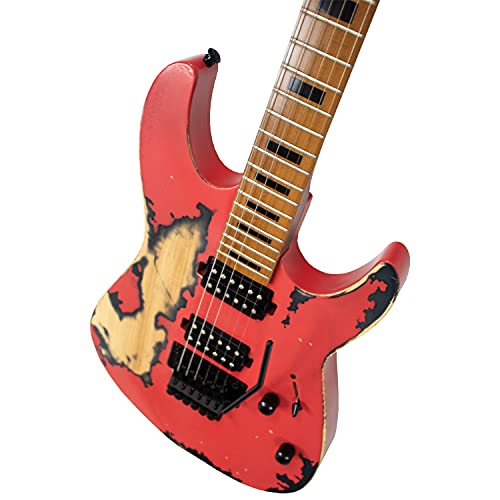 Sawtooth 6 String Primal Red Michael Angelo Batio Series ST-M24 Electric Guitar, Right, (ST-M24-PR)