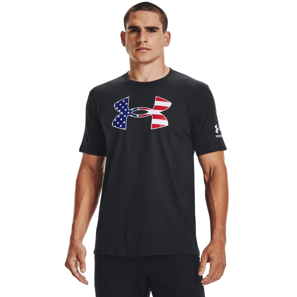 Under Armour Men's New Freedom BFL T-Shirt, Black (001)/White, X-Large