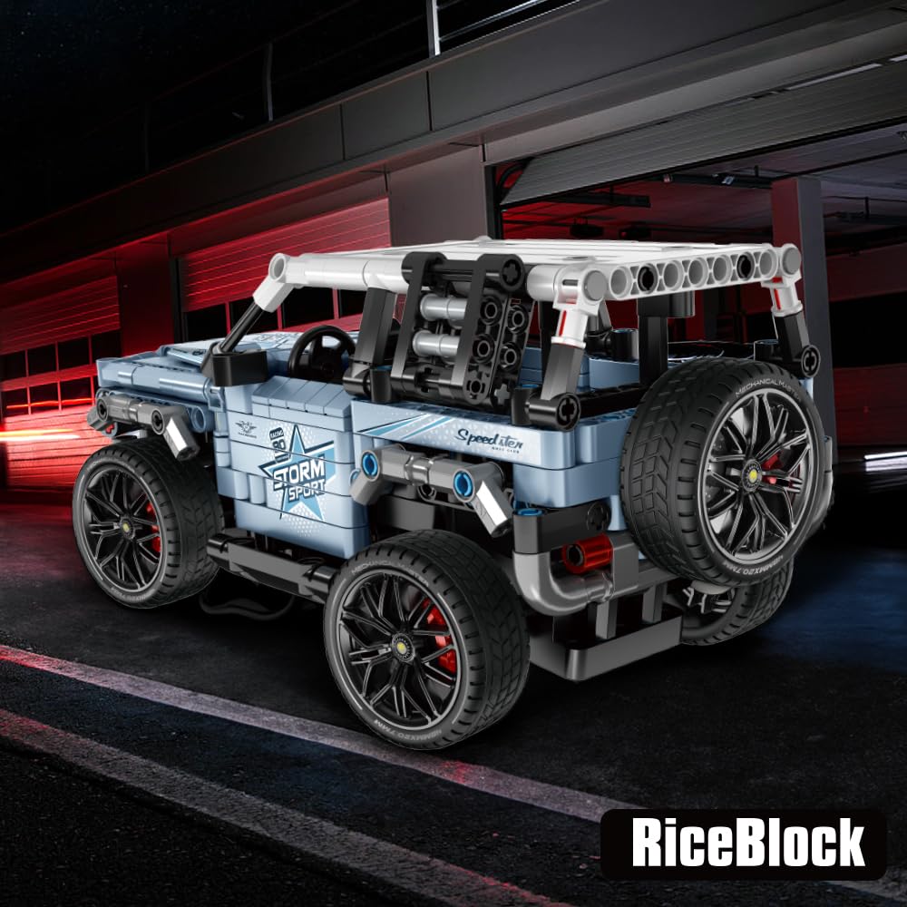 RiceBlock Ford Raptor RC Block Set with Handheld Controller, Speed and Sports Car for Boys Aged 8-12 Years, 443 Pieces.…
