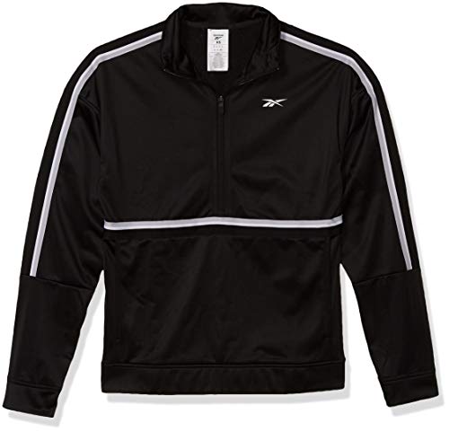 Reebok Workout Ready Tricot 1/4 Zip, Black, X-Large