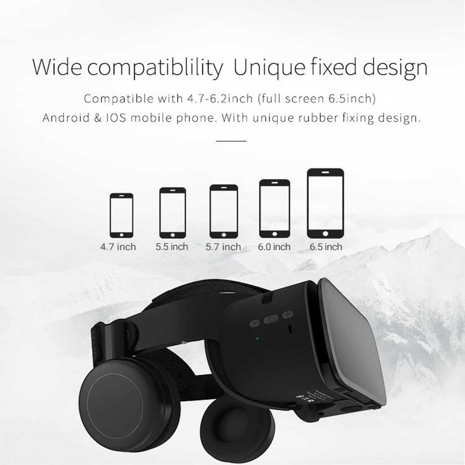 VR Headset Virtual Reality Goggle with Wireless Remote Controller, 3D VR Glasses for 3D Movies Video Play Games, VR Set for IOS Android Phone for iPhone 13 12 11 Pro Mini X R S Max Samsung Galaxy