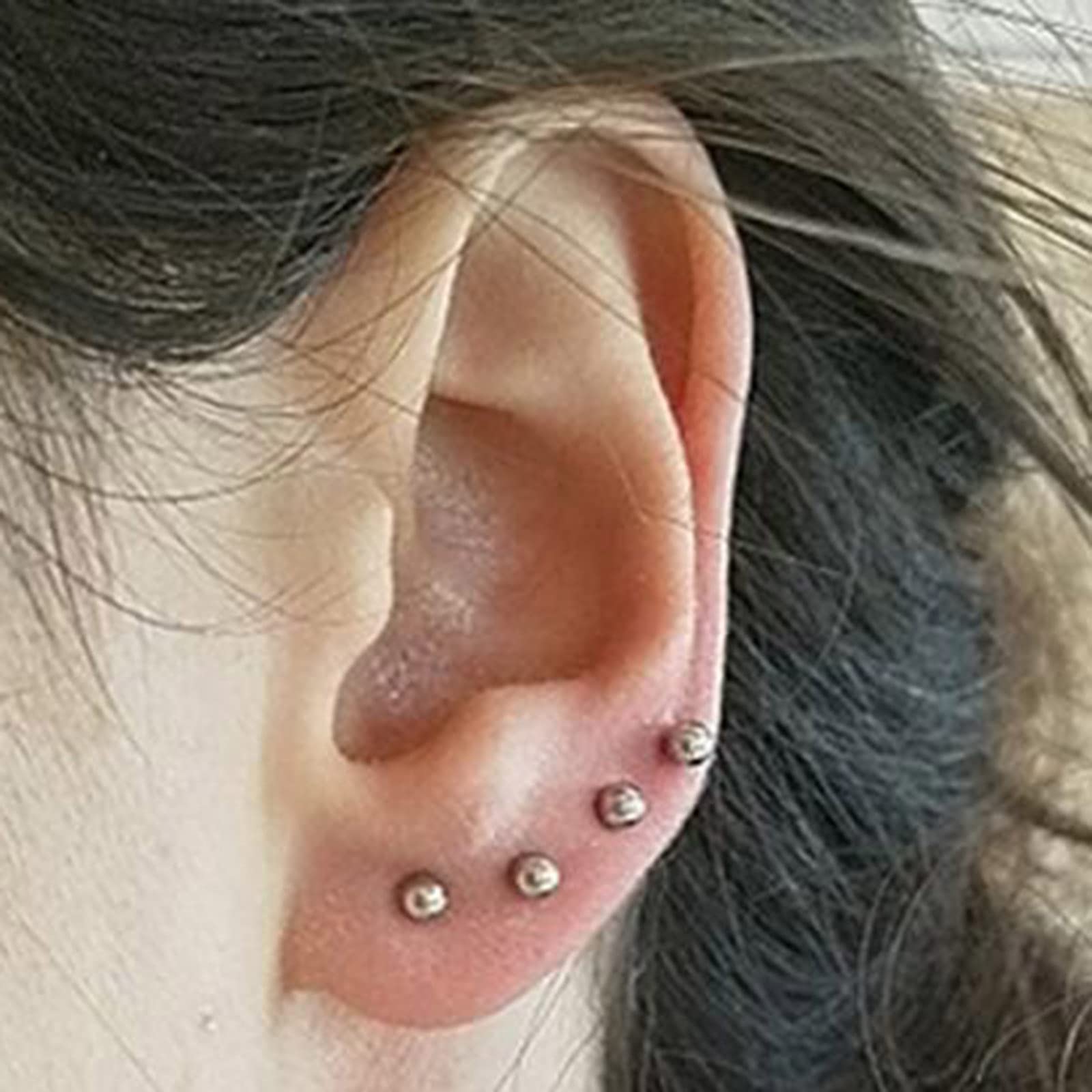Tragus Cartilage Stud Earrings Helix Tragus Earrings for Women Barbell Piercing Body Jewelry Set (Set B)