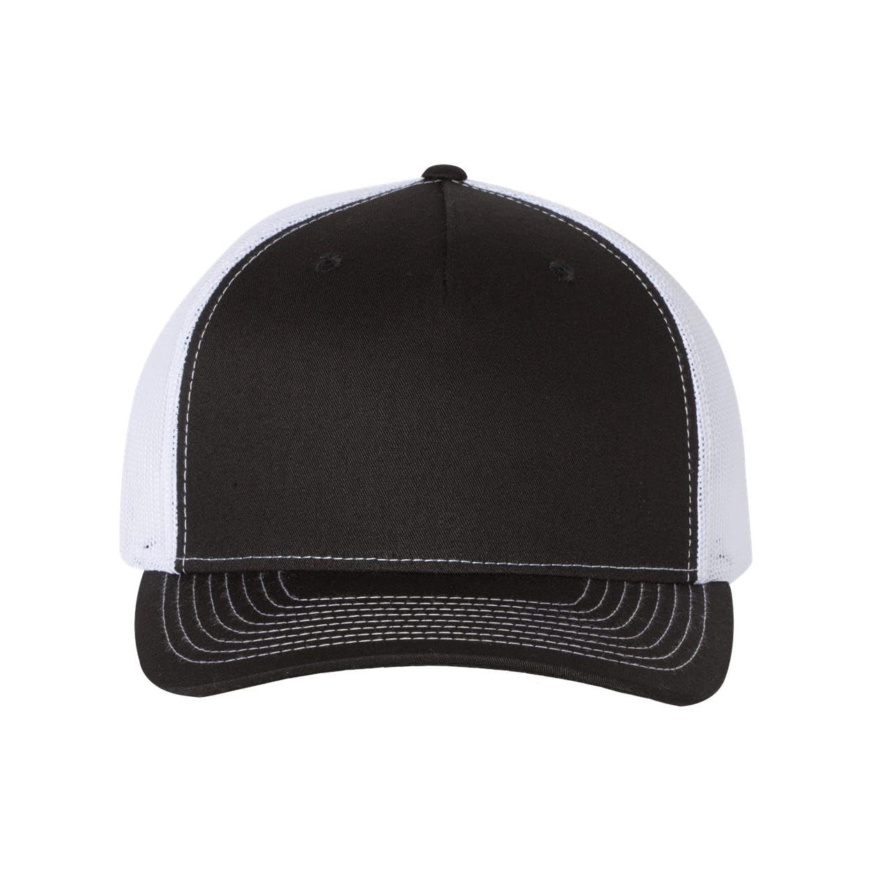 Richardson Trucker Cap Adjustable Black/ White