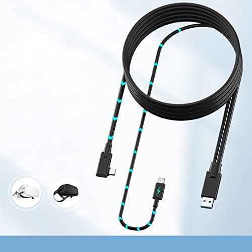 Yuisle Lightweight Link USB3.2 High Speed Data Transfer Adapter for Quest 2/Pico 4 VR Headset High Speed Data Headset Cord Charging Cord